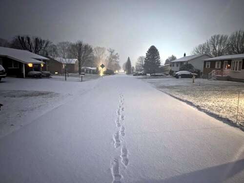 Light snowfall this morning – Times News Online