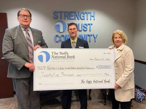 Neffs National Bank presents community donations – Times News Online