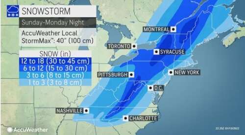Storm Sunday night into Monday could drop 6-10 inches – Times News Online